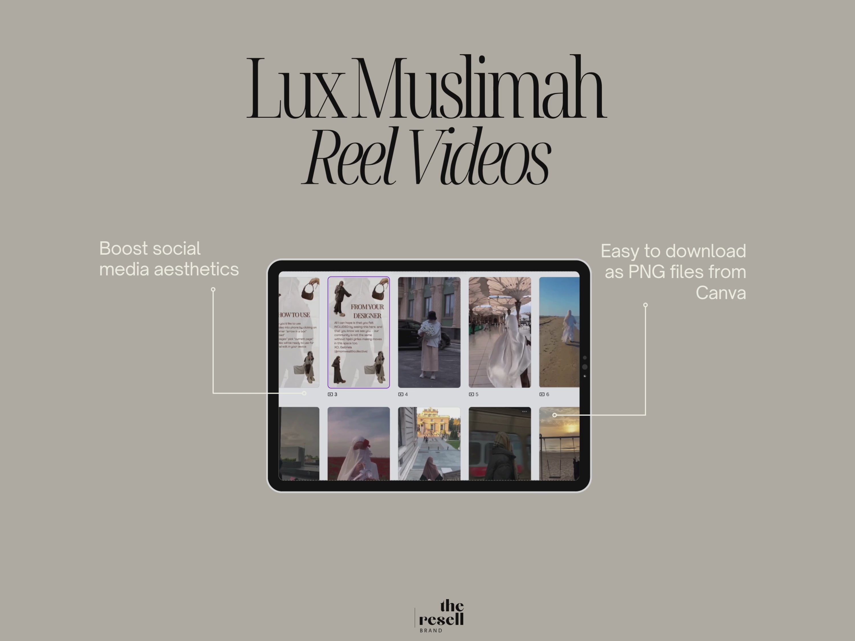 275 Muslimah Modest Lux Reels Video Bundle | Editable Canva Template | – theResellBrand