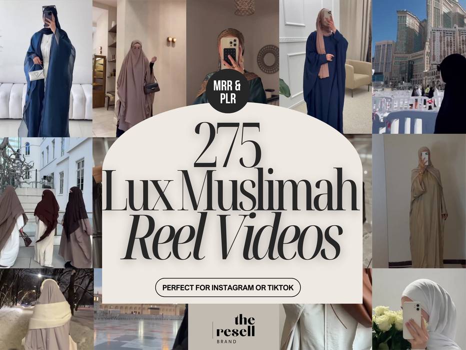 275 Muslimah Modest Lux Reels Video Bundle | Editable Canva Template | – theResellBrand