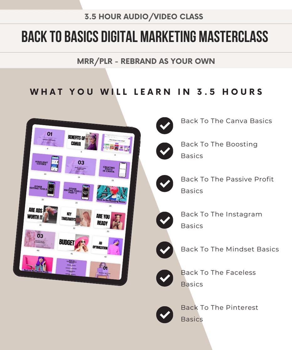Back to Basics Digital Marketing Masterclass 3.5 Hour Video Course | 2 – theResellBrand
